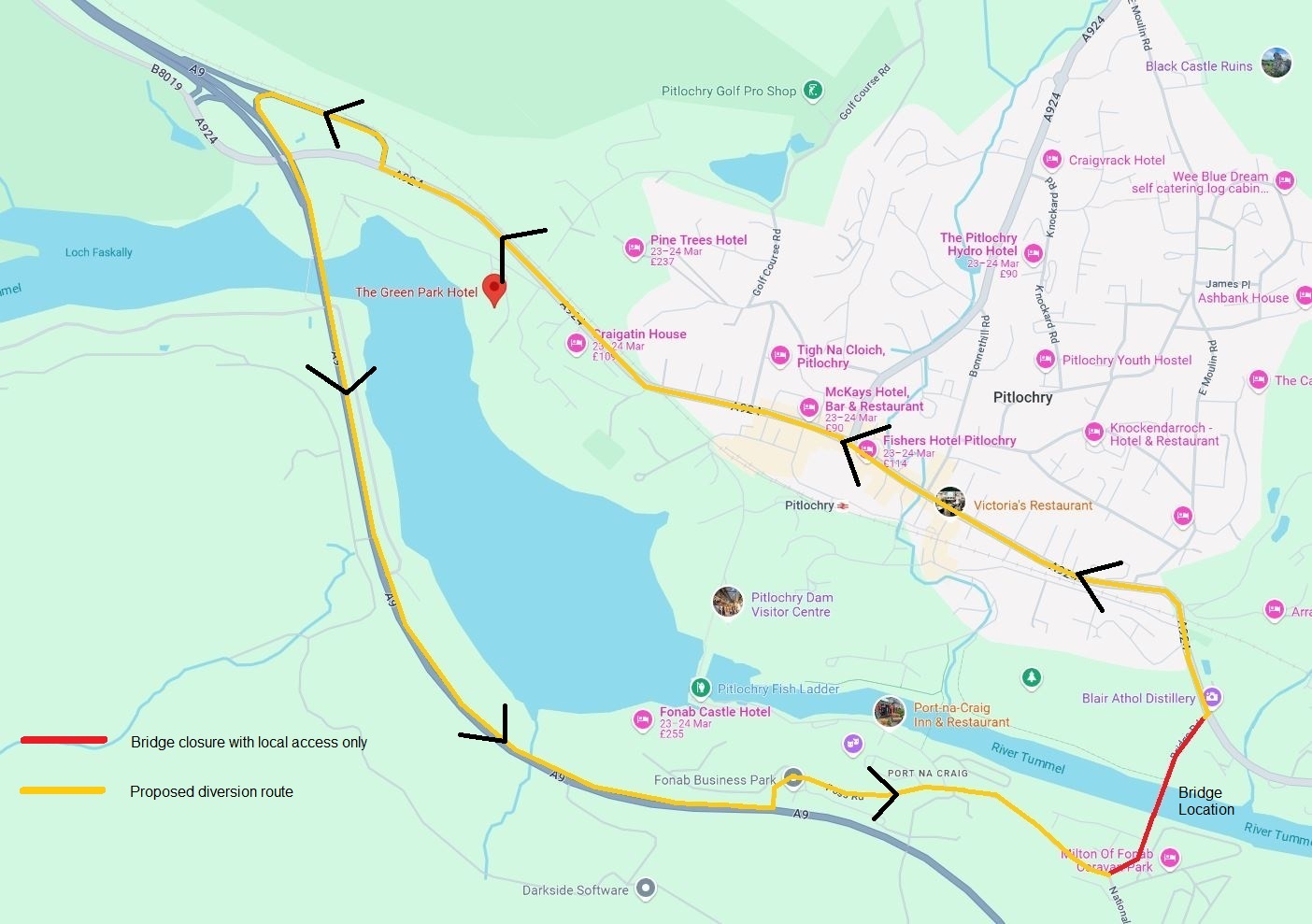 Aldour Bridge Road Closure 24th and 25th June 2025